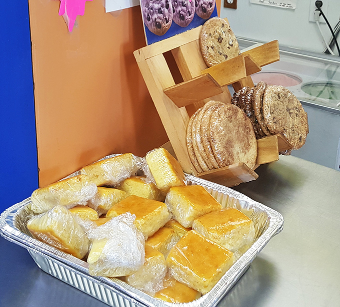 Cornbread and cookies awaiting their destiny. In the South, these aren't just sides&mdash;they're essential characters in the complete comfort food narrative.