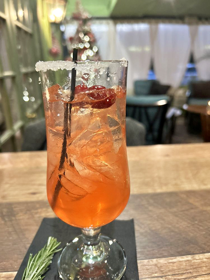 This cranberry creation sparkles like liquid rubies, making ordinary evenings feel absolutely extraordinary.