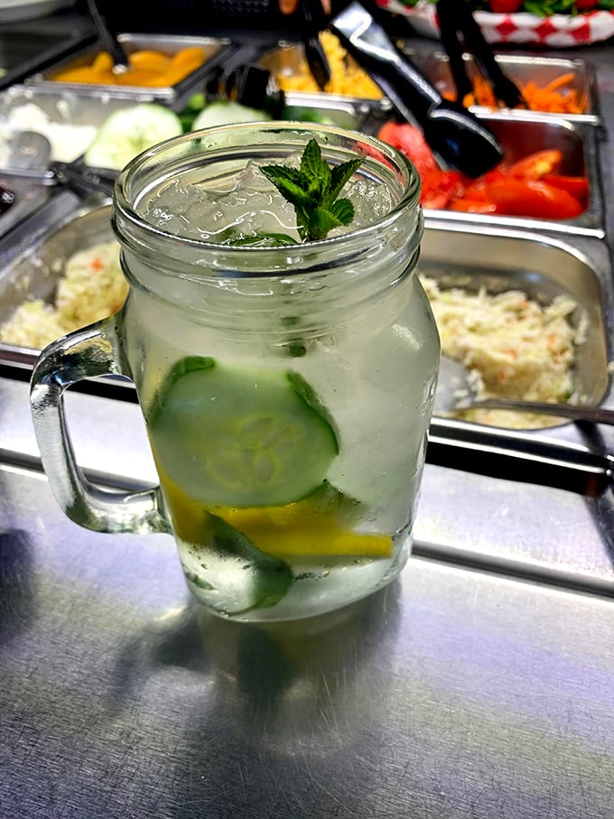 Not just a drink, but a summer vacation in a mason jar. Cucumber, lemon, and mint&mdash;the holy trinity of refreshment. 