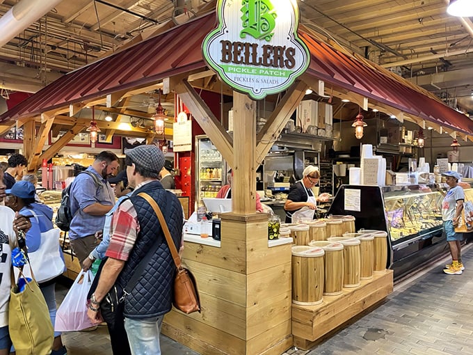 The Beiler's experience: rustic wooden charm, friendly service, and a line of customers who know good things come to those who wait.