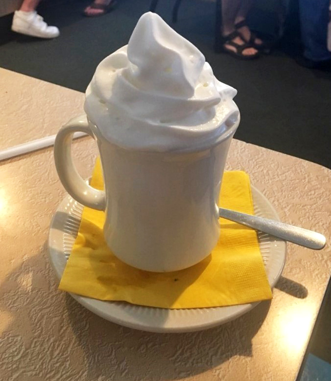 That's not just coffee &ndash; it's a cloud-topped mug of comfort that makes waiting for your breakfast feel like the best part of your day.