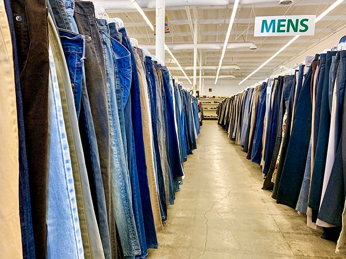 The denim corridor&mdash;like walking through a Levi Strauss museum where every exhibit can go home with you for under $10.