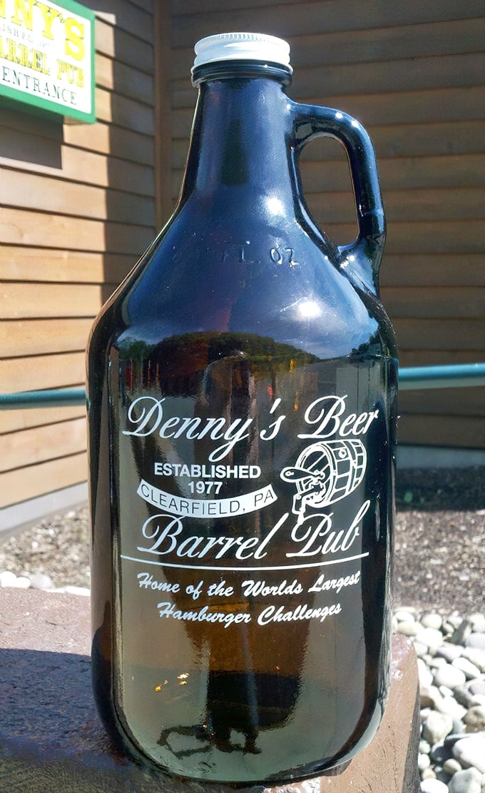 The signature growler&mdash;not just a vessel for beer, but a souvenir of survival after facing down Pennsylvania's most formidable burgers.