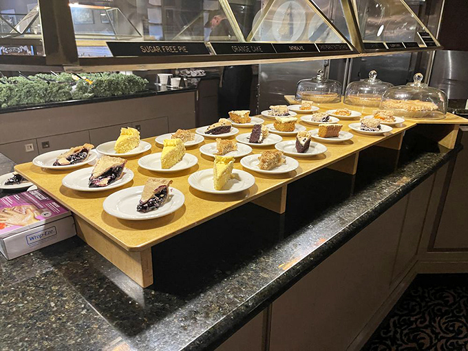 The dessert station &ndash; where diets go to die and happiness is born. Each slice of pie is a doorway to a sweeter existence.