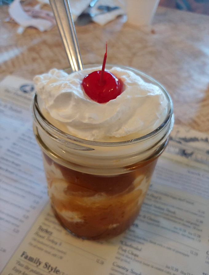 A parfait that makes you wonder why we ever bothered with fancy desserts when layers of caramel, apple pie filling, and whipped cream exist.