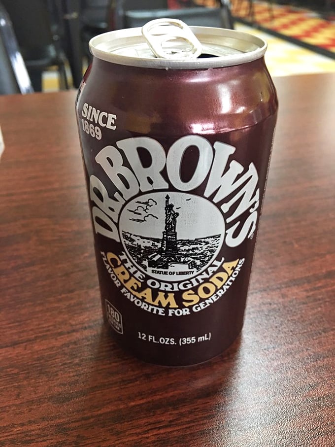 Dr. Brown's cream soda &ndash; the unofficial beverage of serious deli enthusiasts since 1869. It's basically a handshake in a can.