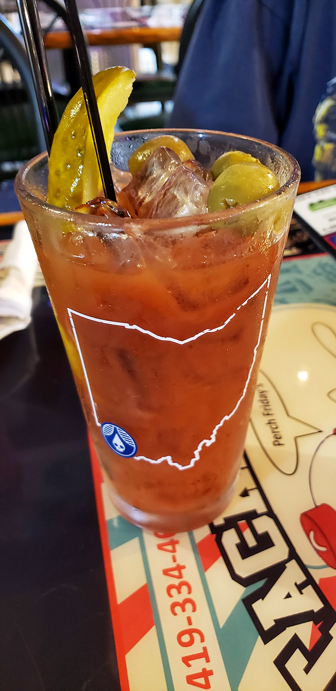This isn't just a Bloody Mary&mdash;it's a liquid meal with enough garnish to qualify as an appetizer. The perfect riverside companion.