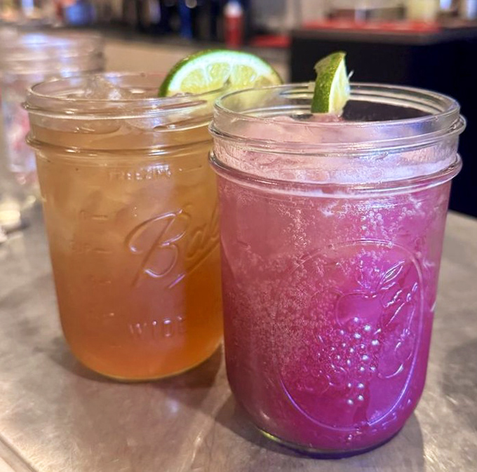 Mason jar cocktails that bring a splash of color to morning rituals. These vibrant sippers make "it's five o'clock somewhere" feel less like an excuse.