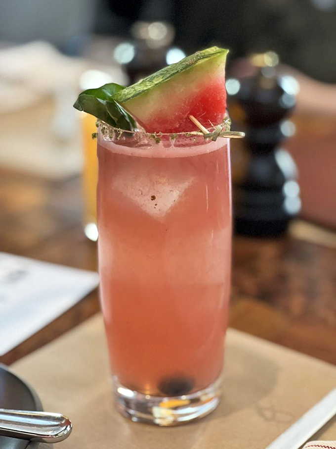 This isn't just a cocktail&mdash;it's summer captured in a glass, wearing a watermelon hat. The kind of drink that makes you forget about your emails while remembering what vacation feels like.