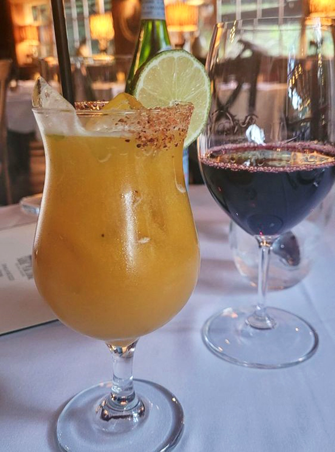 Craft cocktails and wine pairings that complement the robust flavors without competing for your attention. 