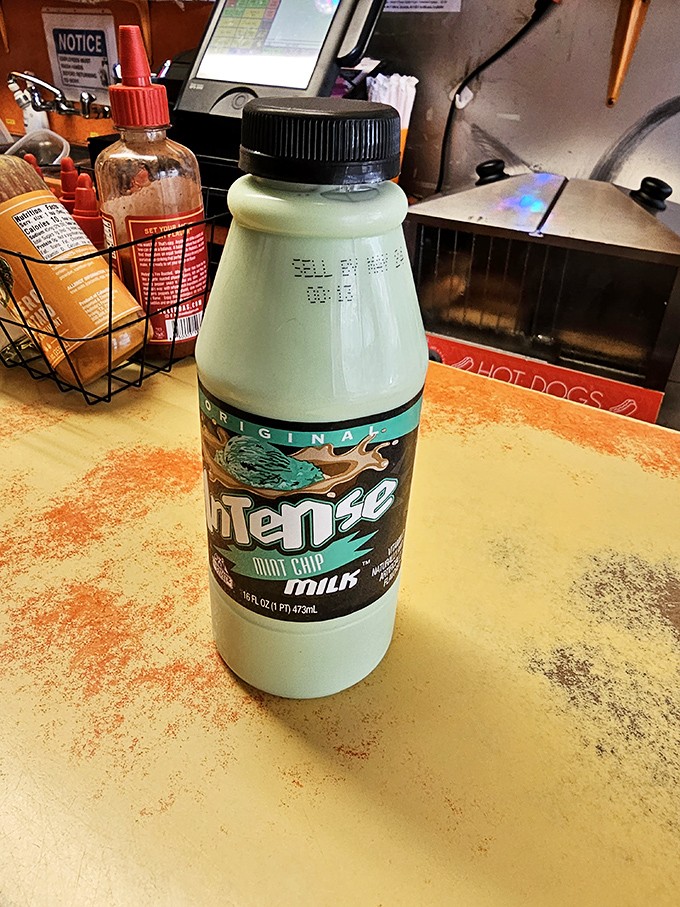 That's not just mint chip milk—it's liquid nostalgia in a bottle. The kind of drink that makes you wonder why you ever grew up.