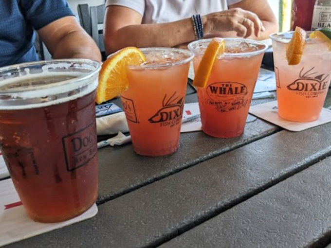 Colorful cocktails that taste like vacation in a glass. Notice how no one at the table looks stressed? That's not a coincidence.