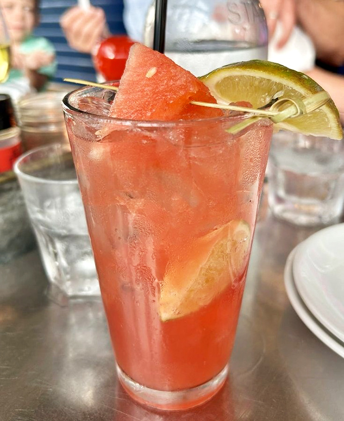 A refreshing watermelon cocktail that makes you wonder why anyone would eat the fruit any other way.