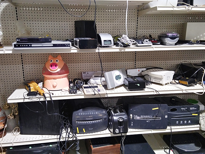 Electronic relics tell stories of technological evolution. That bear-shaped humidifier has seen things, my friends. It has seen things.