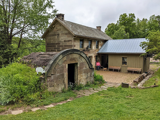 History carved in sandstone and stories. The Elliot's Stone House whispers tales of Ohio pioneers who built their dreams without power tools.