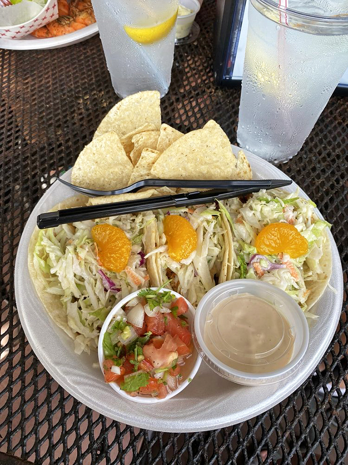 Fish tacos that strike the perfect balance between crisp slaw, tender fish, and citrus brightness. A vacation for your taste buds.