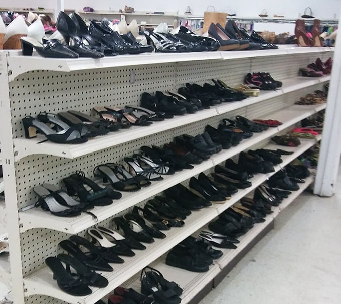 The shoe section presents a sea of possibilities&mdash;from barely-worn designer finds to well-loved favorites seeking new adventures.