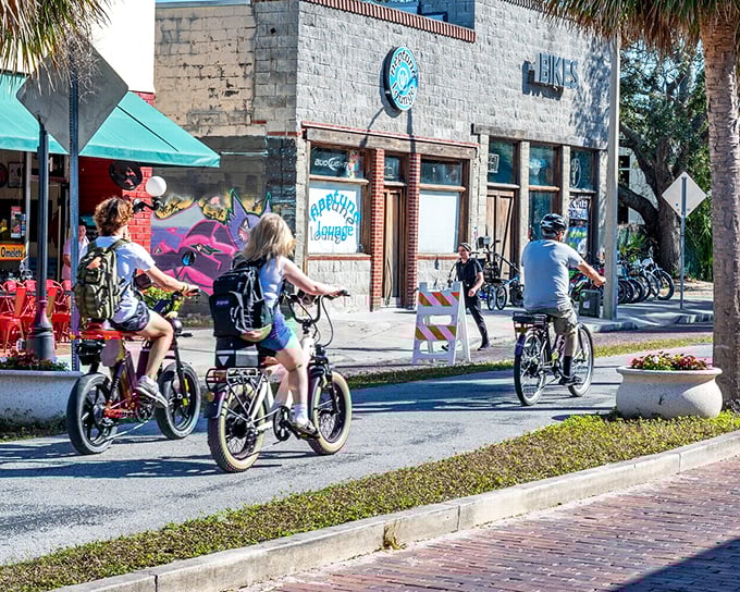 Cyclists discover Tarpon Springs at the perfect pace along the Pinellas Trail. Sometimes the journey between destinations becomes the highlight itself.