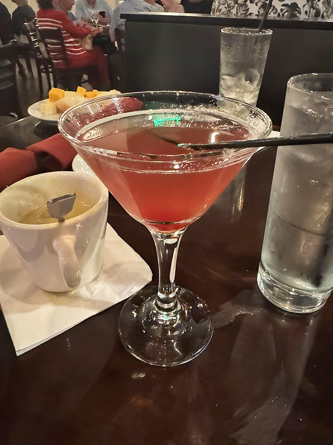 A properly made cocktail is civilization in a glass. This rosy martini promises to make the evening just a bit more civilized.