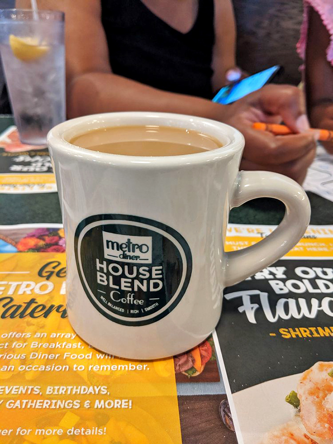 Their house blend coffee comes in mugs substantial enough to warm both hands. The perfect companion for breakfast decisions.