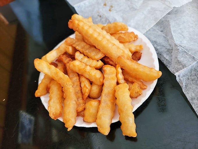 Golden, crispy fries that look like they were cut from actual potatoes - imagine that revolutionary concept!