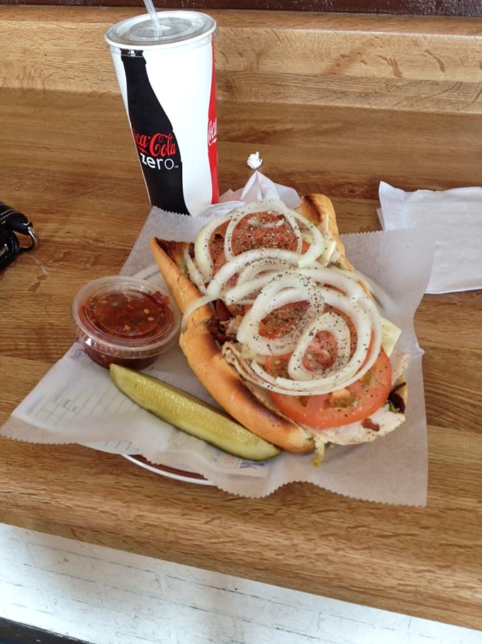 Fresh ingredients arranged with architectural precision&mdash;this salad proves Sandwich Man respects vegetables as much as their meaty counterparts.