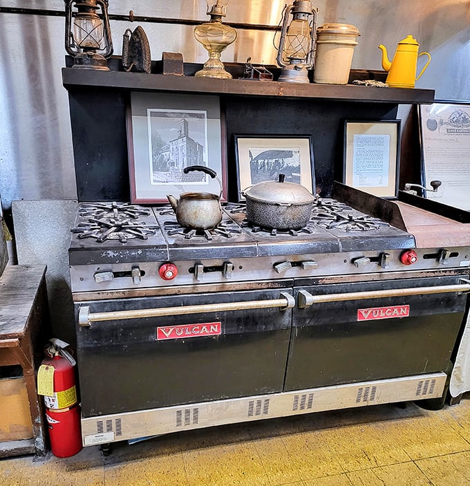 Not exactly a celebrity chef's kitchen&mdash;this Vulcan range prepared thousands of meals that nobody was rushing to review on Yelp.