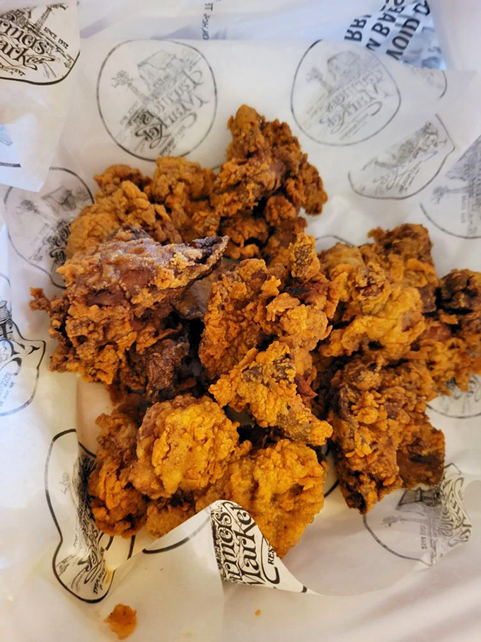 Southern fried chicken that's traveled the perfect distance between juicy and crispy. That side of sweet potato fries isn't just along for the ride.