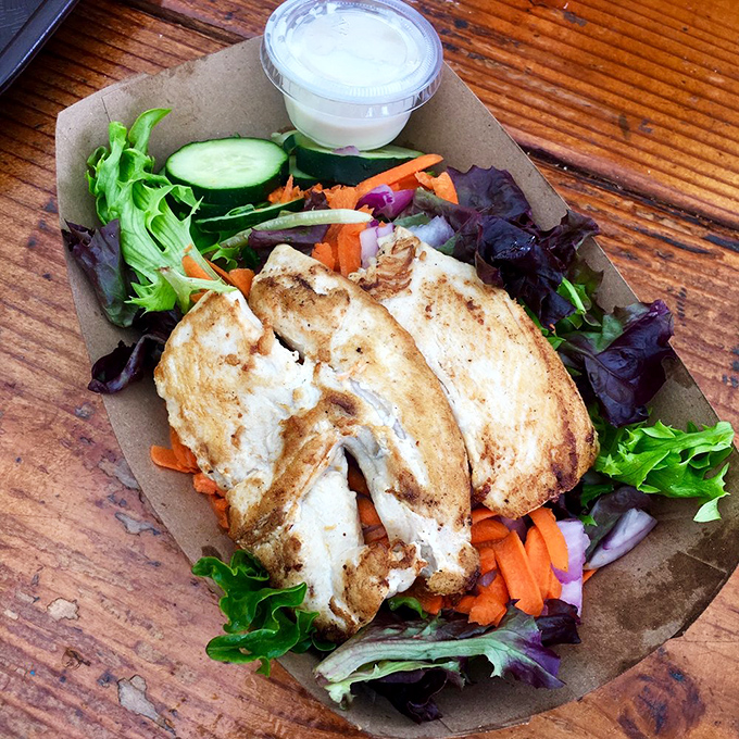 This grilled mahi-mahi salad proves healthy eating doesn't require sacrifice. Fresh greens and perfectly seared fish create the kind of balance yoga instructors dream about.