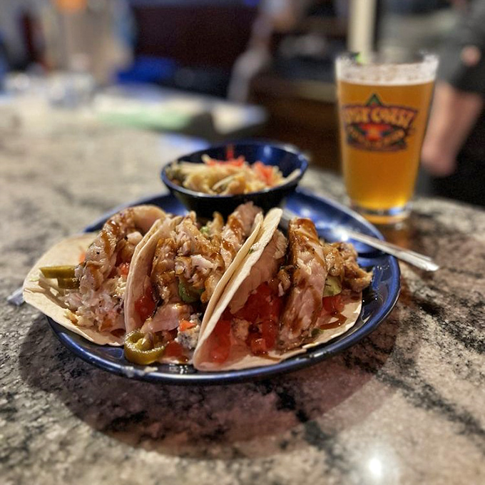 Tacos that make you question why you ever ate anything else. The fish-to-tortilla ratio here deserves a mathematical study.