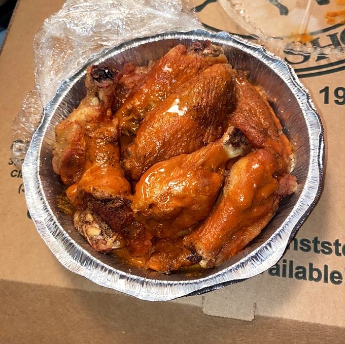 These wings aren't just hot, they're having a moment&mdash;glistening with sauce and practically begging to be the star of your lunch break.