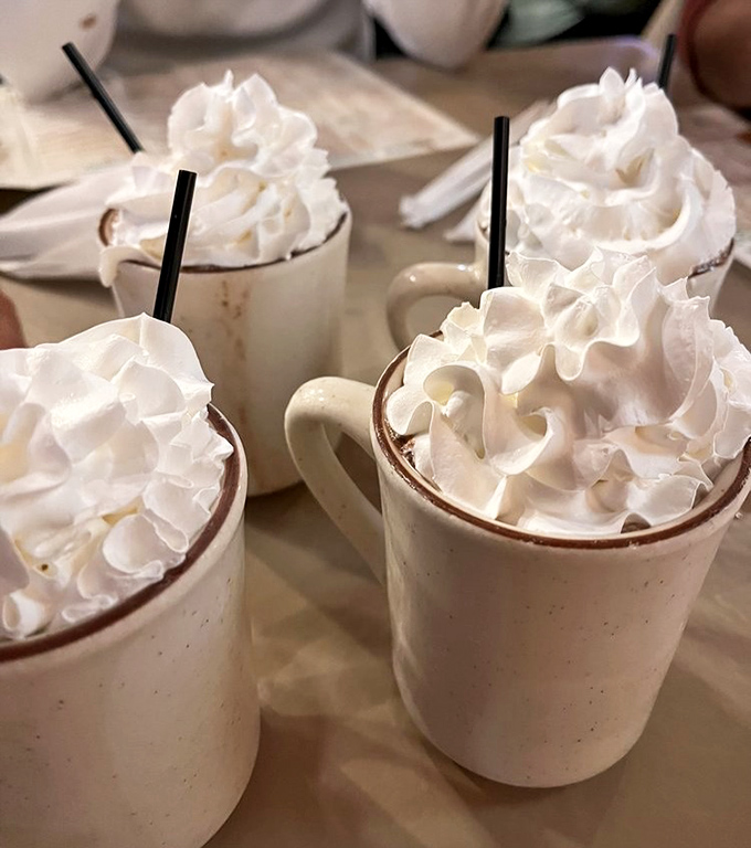 Hot chocolate mountains topped with whipped cream clouds&mdash;winter comfort that makes you secretly hope for chilly Smoky Mountain mornings.