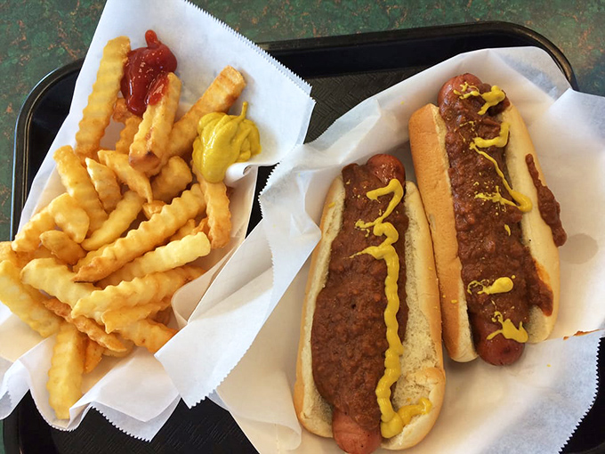 Hot dogs dressed with mustard&mdash;proof that sometimes the classics need no improvement. Like Sinatra in a tuxedo, some things are eternally right.