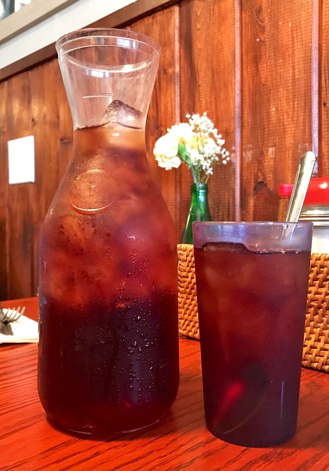 Iced tea so refreshingly served it makes California summer heat waves seem like a reasonable price to pay for paradise.
