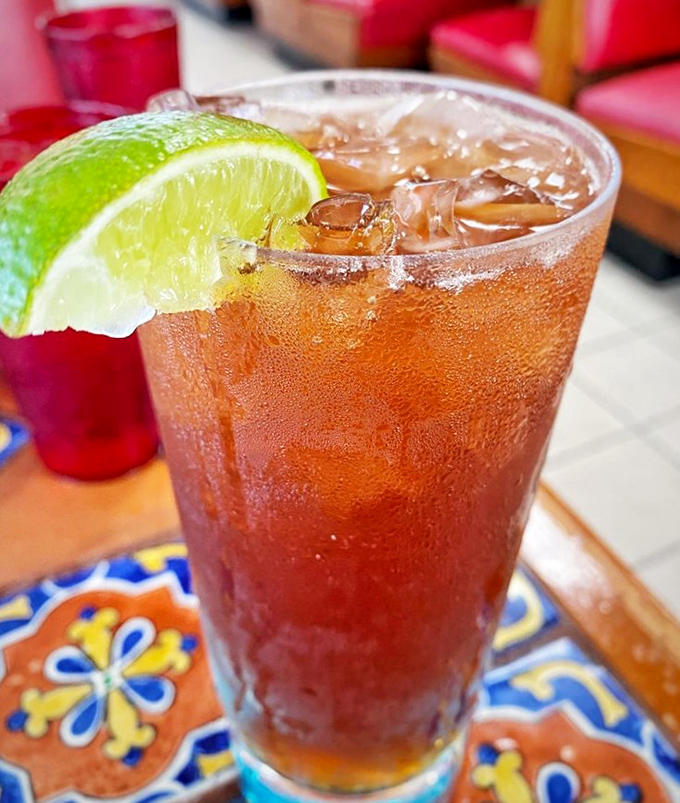 Iced tea so refreshing it deserves its own swimming pool&mdash;that lime wedge is just showing off at this point.