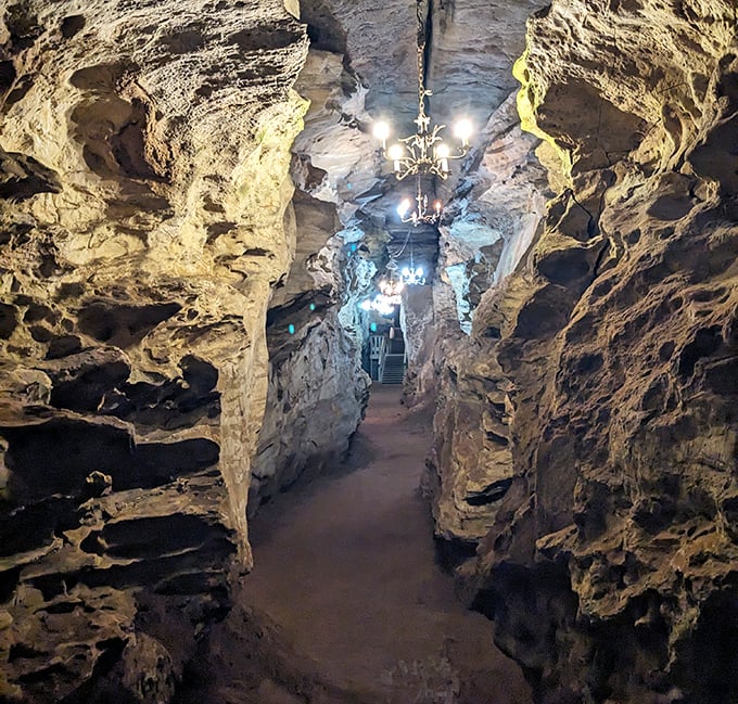 Walking through these passages feels like exploring the set of an alien planet movie, minus the scary creatures. Probably