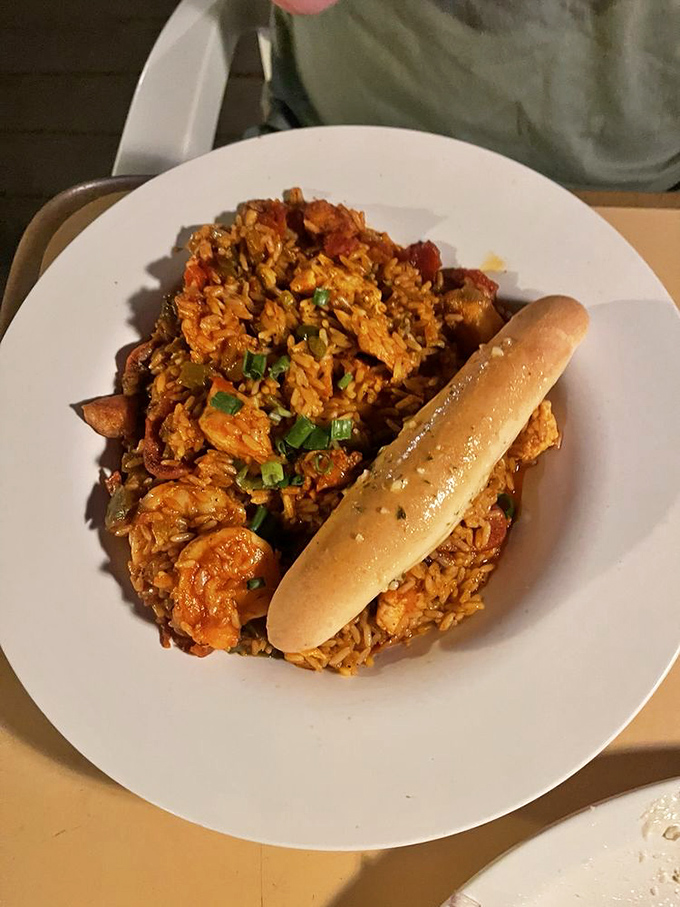 Jambalaya that would make New Orleans jealous. A spicy, soulful symphony of rice, seafood, and seasoning that sings with every bite.