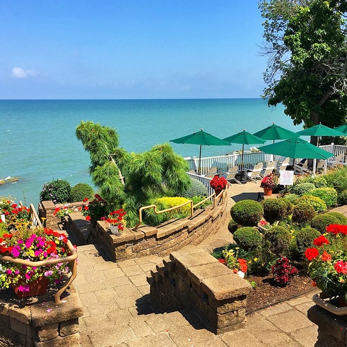 Lakehouse Inn's terraced garden overlooking Lake Erie creates the perfect backdrop for sipping wine while pretending you're on the Mediterranean&mdash;without the passport hassle.