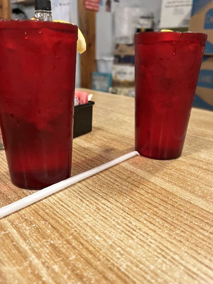 Ruby-red drinks in plastic tumblers&mdash;sometimes the simplest pleasures are the perfect accompaniment to seafood feasts.