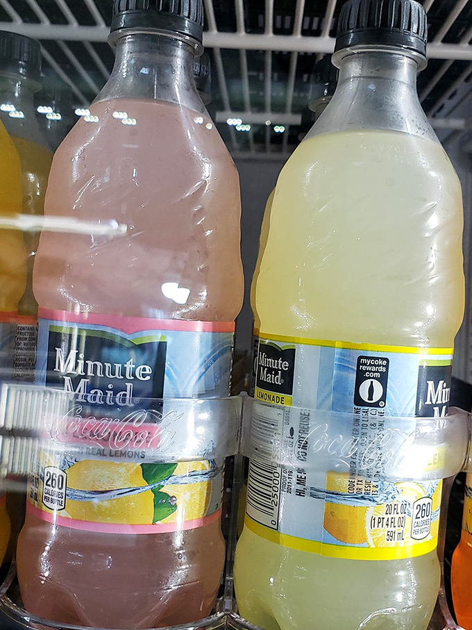 Minute Maid in bottles – because sometimes nostalgia tastes better than freshly squeezed, especially when you're nursing last night's decisions.