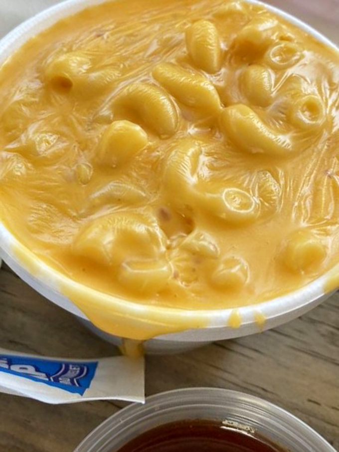 Mac & cheese that doesn't just satisfy childhood nostalgia but elevates it to an art form worthy of its place alongside barbecue royalty.