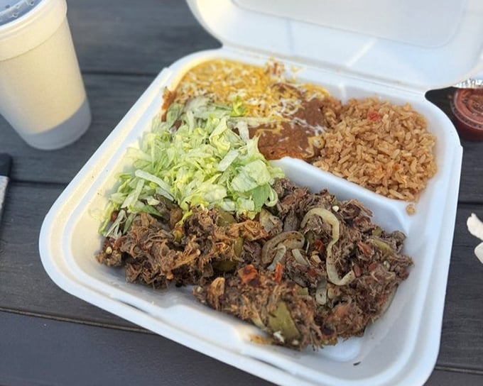 Machaca plate with scrambled eggs &ndash; breakfast of champions who appreciate authentic Mexican morning traditions.