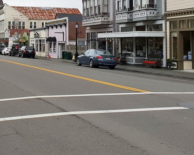 Even on a quiet afternoon, Ferndale's storefronts stand at attention, like actors waiting for their cue in a play about American small-town life.