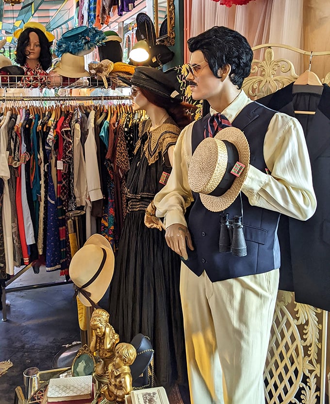 These mannequins aren't just displaying clothes—they're time travelers showing how yesterday's fashion makes today's outfits look painfully unimaginative.