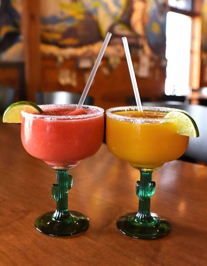 Margaritas in cactus-stemmed glasses that say, "Yes, you're in Michigan, but your taste buds are taking a vacation south of the border."