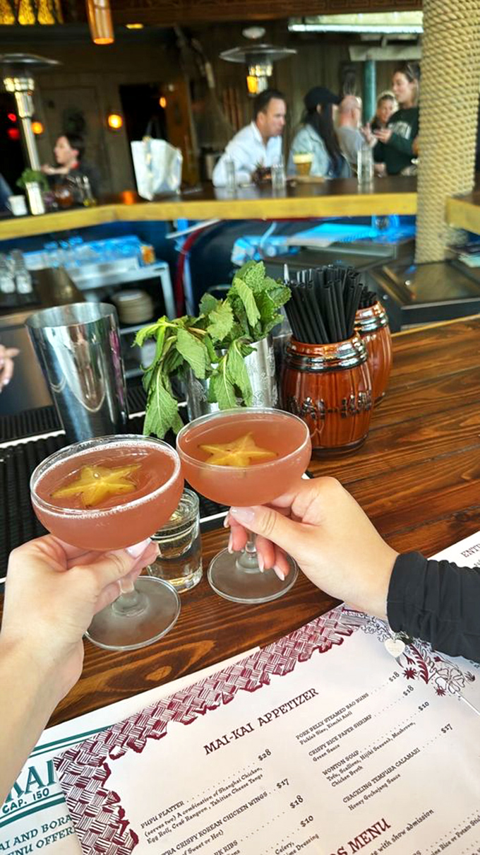 Cocktails at Mai-Kai aren't just drinks, they're liquid vacations garnished with starfruit. Cheers to decisions that taste this good!