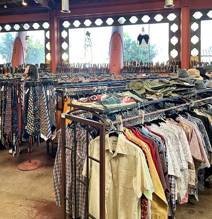 Men's vintage heaven where every rack holds potential for your next signature look discovery.