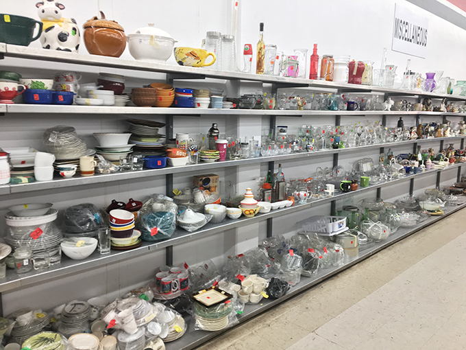 Kitchen archaeology at its finest&mdash;where vintage Pyrex patterns and mysterious gadgets from grandma's era await culinary adventurers.