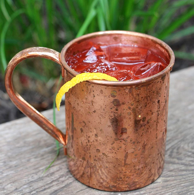 The copper mug isn't just for show&mdash;it's keeping this Moscow Mule perfectly chilled while you contemplate ordering a second before you've finished the first.