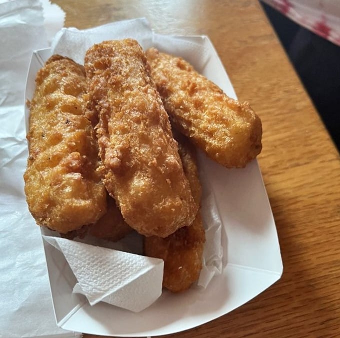 Mozzarella sticks: where the outside is crispy, the inside is stretchy, and all your problems temporarily melt away.